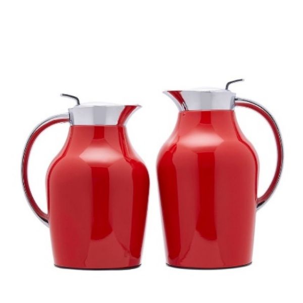 2-Piece Flask Set Assorted 1 L & 0.75L Red - Sanmarco
